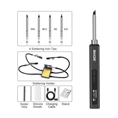 65w Electric Smart Soldering Iron Kit With Extral Tips And Stand Holder