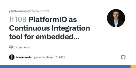 Platformio As Continuous Integration Tool For Embedded Projects R