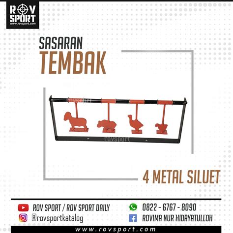 Sasaran Tembak Metal Siluet 4 Target Rovsport