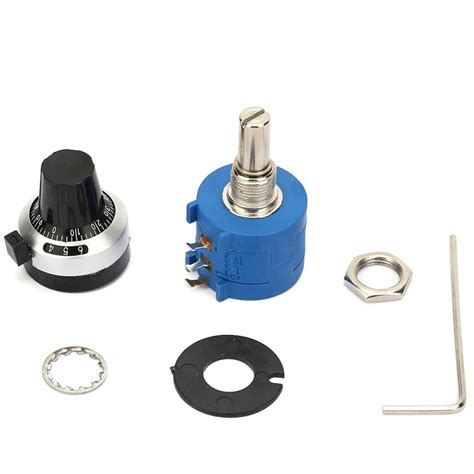 500 Ohm Wirewound Adjustable Variable Resistor With Knob 2w Rotate Potentiometer Kit 3590s 2