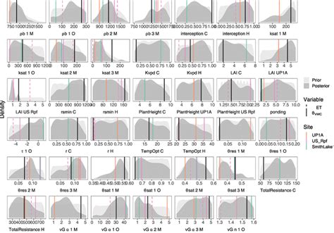 Distribution Of Behavioral Parameter Sets Vertical Lines For Each Site
