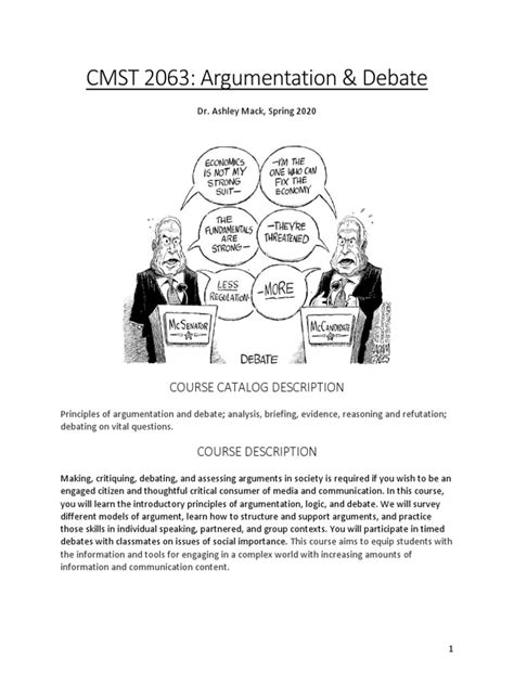 Argumentation And Debate Syllabus Underg Pdf Pdf Argumentation Theory Argument