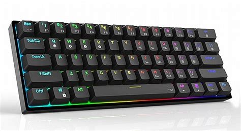 מקלדת גיימינג אלחוטית מכנית בצבע שחור 60 כולל תאורת לד Brown Switch מקלדות גיימינג ציוד