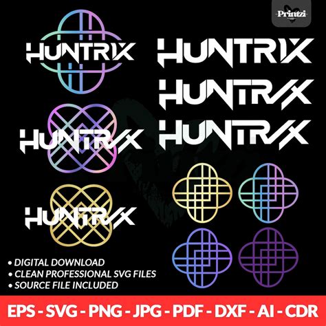 K Pop Huntrix Logo Pack Demon Hunters Clipart Digital Download Etsy