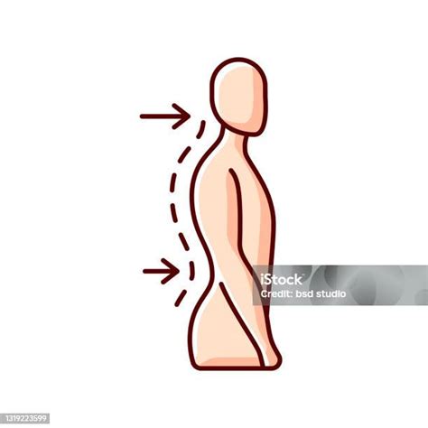 요추 로도시스 Rgb 컬러 아이콘 0명에 대한 스톡 벡터 아트 및 기타 이미지 0명 개념 건강 진단 Istock