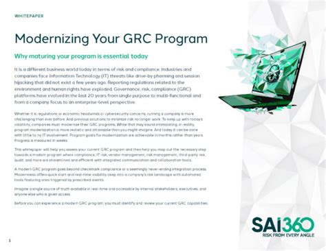 Modernizing Your Grc Program Pdf Sai360