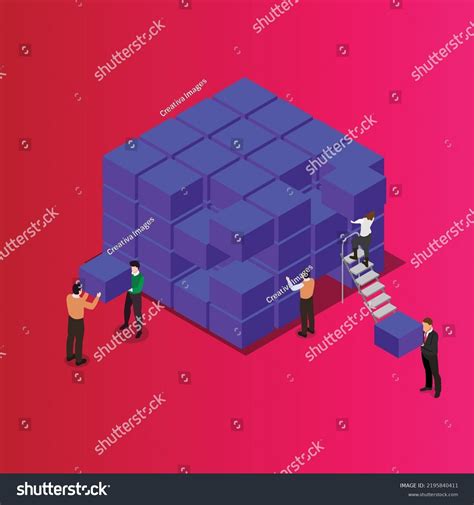 Smart Data Center Information Storage System Stock Vector Royalty Free