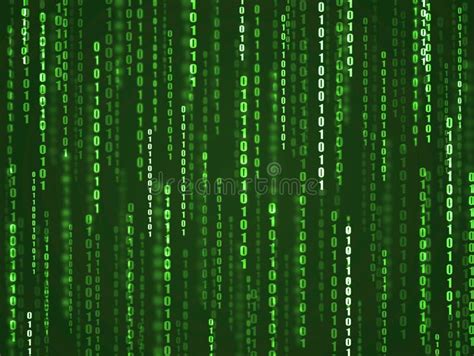 Computer Data System Binary Code Background Stock Illustration
