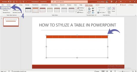 How To Insert And Stylize A Table In PowerPoint SlideGem