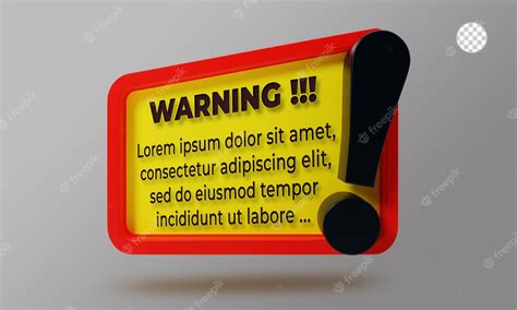 Premium Psd 3d Rendering Warning Box Interface Mockup Premium Psd 3d Rendering Warning Box Interface Mockup