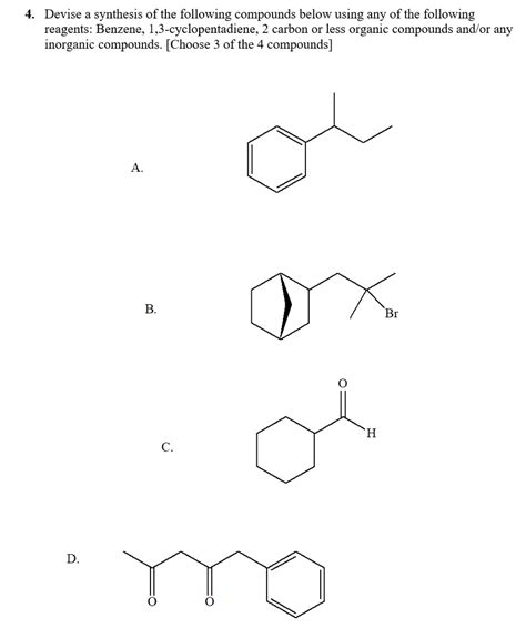 Solved Devise a synthesis of the following compounds below | Chegg.com