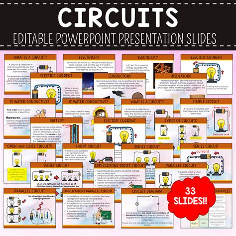 Circuits Presentation Slides Editable Parallel And Series Conduct