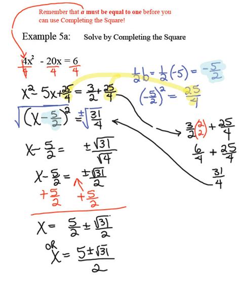 How To Solve Quadratic Equations By Completing The Square With Fractions Tessshebaylo