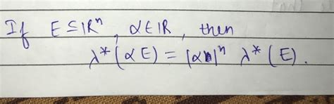 Solved If E Is A Measurable Set Then Prove That Ae Is A