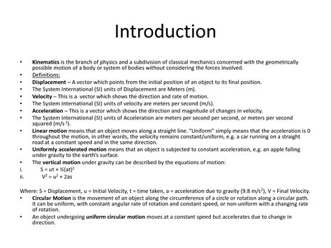 Solution Effects Of Differentiation On Displacement Velocity And