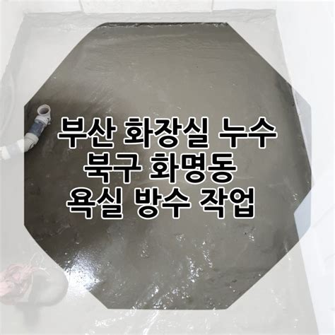 부산 화장실 누수 북구 화명동 방수작업 네이버 블로그