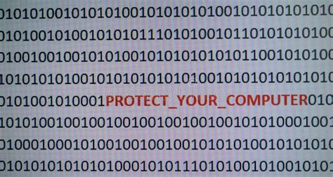Computer Screen Shot With Binary Code And Warning Text Concept For