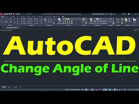 Learn AutoCAD Change Angle of Line - Mind Luster