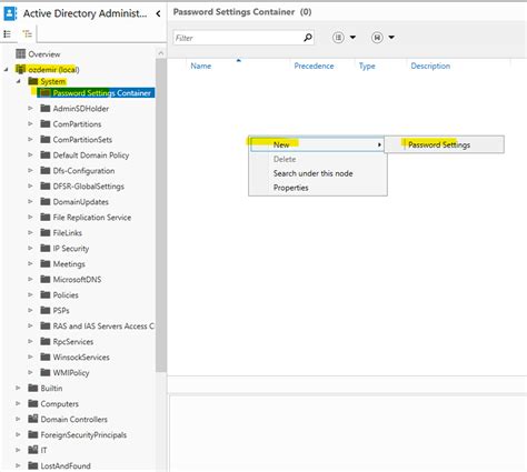 Active Directory Fine Grained Password Policy
