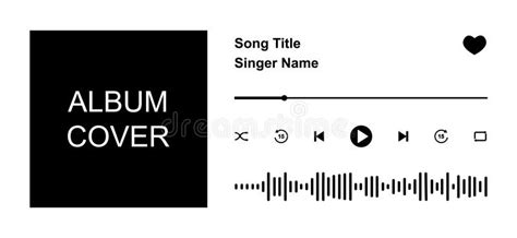 Design Of Music Player App Interface With Song Photo Frame Buttons Loading Bar And Sound Wave