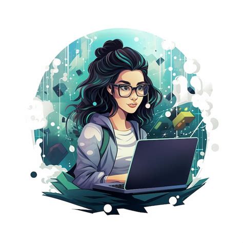 Premium Ai Image Female Developer Background