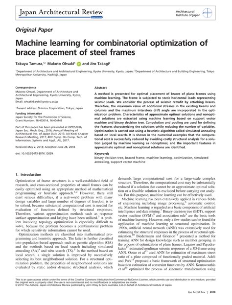 pdf machine learning for combinatorial optimization of brace