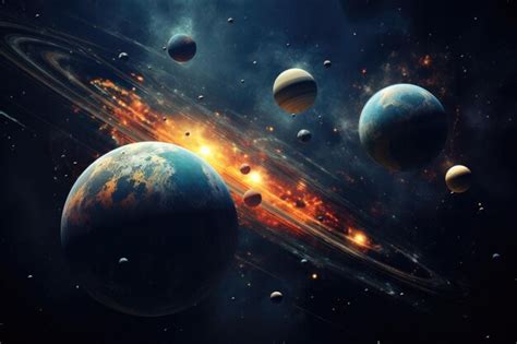 Premium Ai Image Space And Time Themed Futuristic Abstract Parallel Universes Design