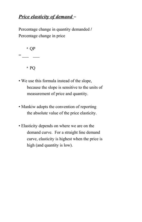 price elasticity of demand pdf