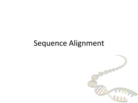 PPT Sequence Alignment Needleman Wunsch Smith Waterman Dot Plot Analysis PowerPoint