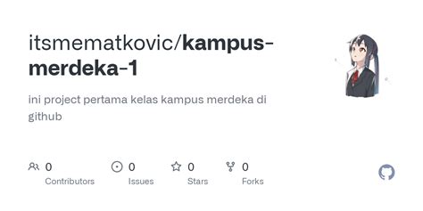 Github Itsmematkovic Kampus Merdeka Ini Project Pertama Kelas Kampus Merdeka Di Github