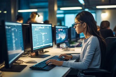 premium ai image woman software developer in process of functional applications creation