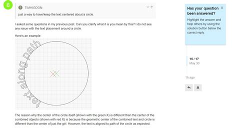 Apply Text To Path Not On Center Of Circle LightBurn Software
