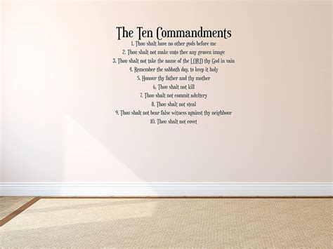 The Ten Commandments Scripture Wall Sticker Decal Kitchen Vinyl Wall
