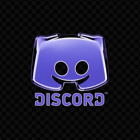 Discord Logo With 3d Render Etched Glass Material Pulsating Glow Purple And White Color Scheme