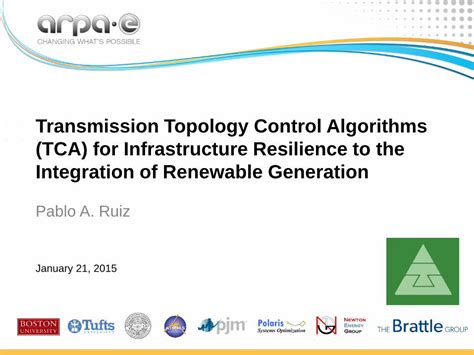 pdf transmission topology control algorithms tca for