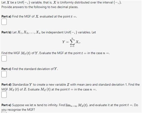 Solved Let X ﻿be A Unif