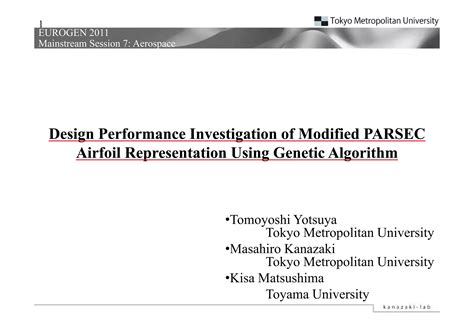 Design Performance Investigation Of Modified Parsec Airfoil Representation Using Genetic