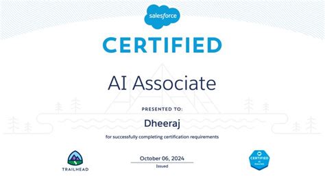 Dheeraj On Linkedin Salesforcecertification Salesforcelearning Salesforce Aiassociate Ai