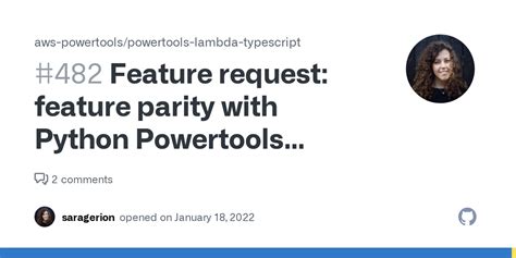 Feature Request Feature Parity With Python Powertools Logger Issue