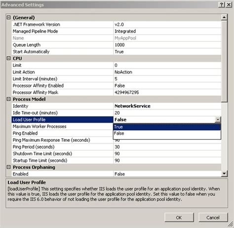 IIS Managing Application Pools Part Advanced Application Pool Configuration