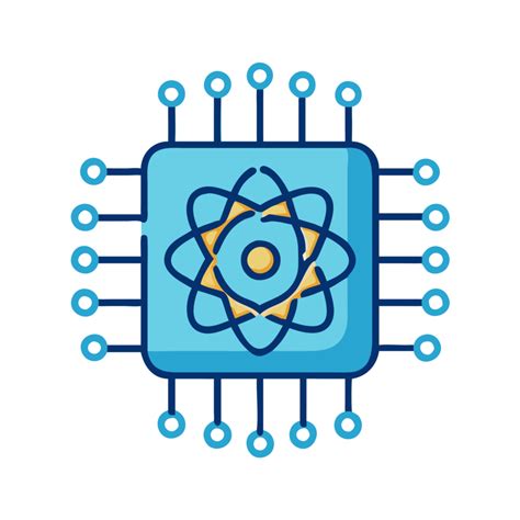 Quantum Computing Icon With Complex Particles Digital Art Technology Environment Futuristic