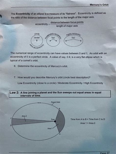 Solved The Eccentricity Of An Ellipse Is A Measure Of Its