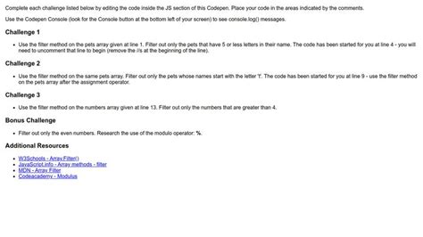 Code Challenge Filter