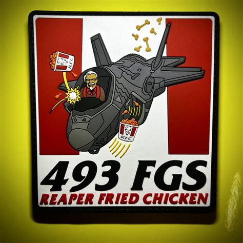 493 Fgs Reaper Fried Chicken Patch 493rd Fgs Booster Club