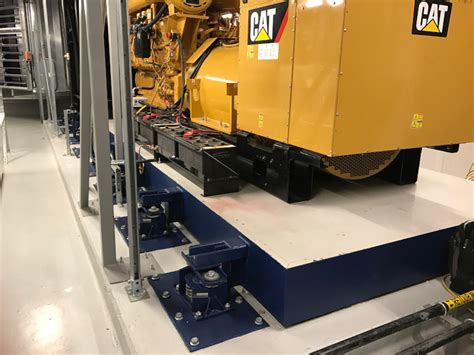Large Inertia Base On Restrained Spring Mounts Supporting Generator Set