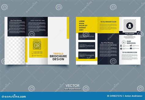 Corporate Trifold Brochure Template Modern Creative And Professional Tri Fold Brochure Vector