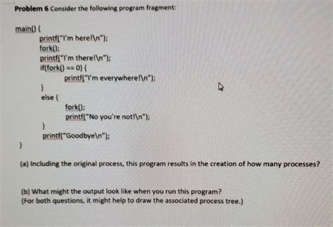 solved problem 6 consider the following program fragment