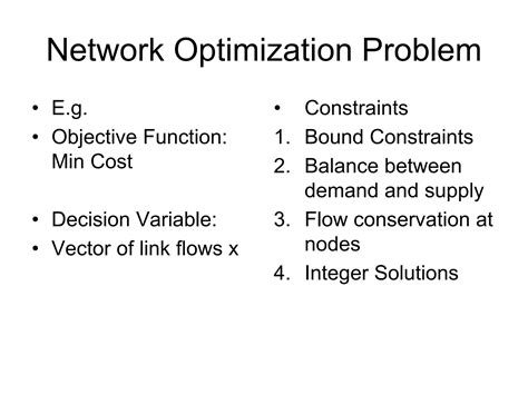 Transportation Network Analysis And Optimization Pptx Computer Networking Computing