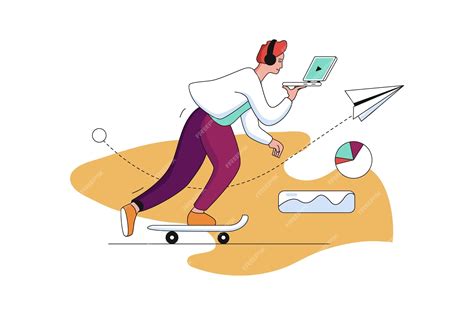 Premium Vector Character Art Vector Flat Line Illustration