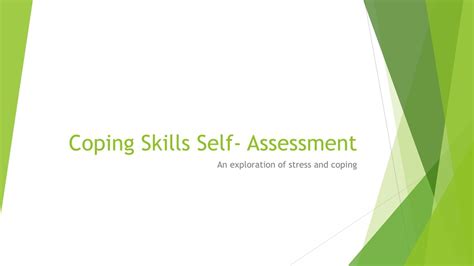 Ppt Understanding Stress Coping Strategies And Self Assessment Powerpoint Presentation Id